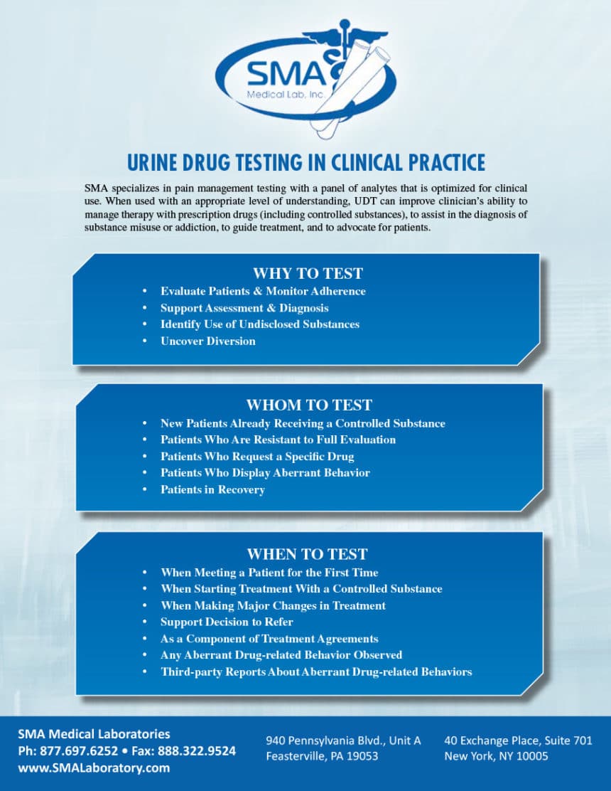 Toxicology Services - SMA Medical Laboratory