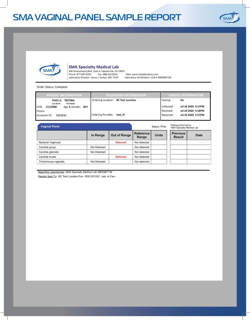 Infectious Disease Testing - SMA Medical Laboratory