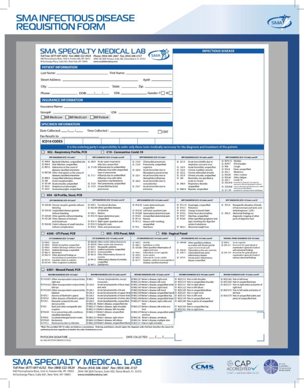 Infectious Disease Testing - SMA Medical Laboratory